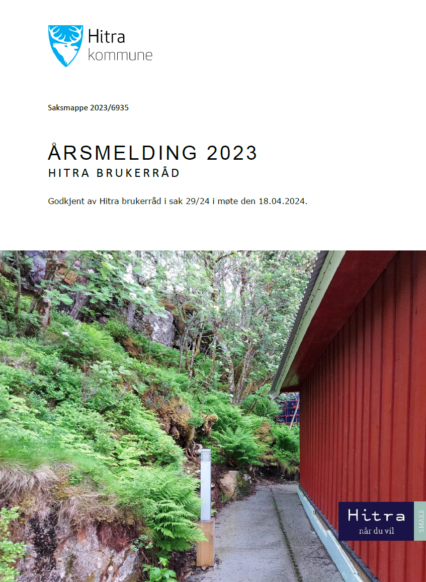 Årsmelding for Hitra brukerråd 2023 - Velkommen til Hitra kommune